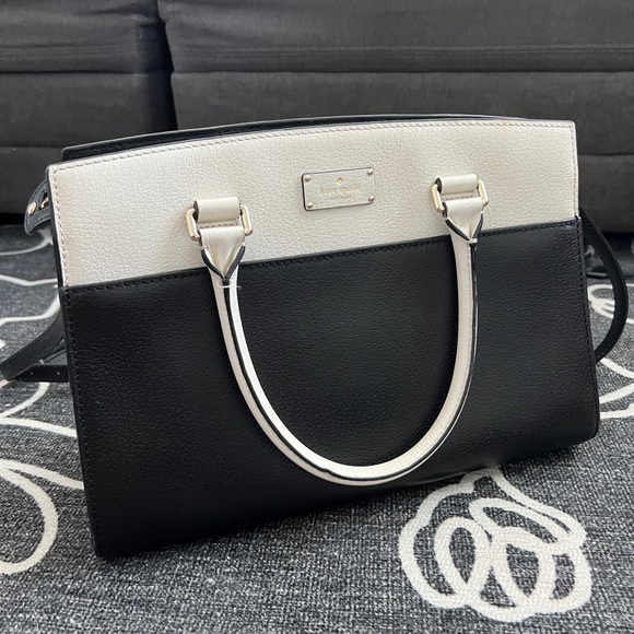 kate spade | Bags | Kate Spade Leather Black And White Grove Street ...